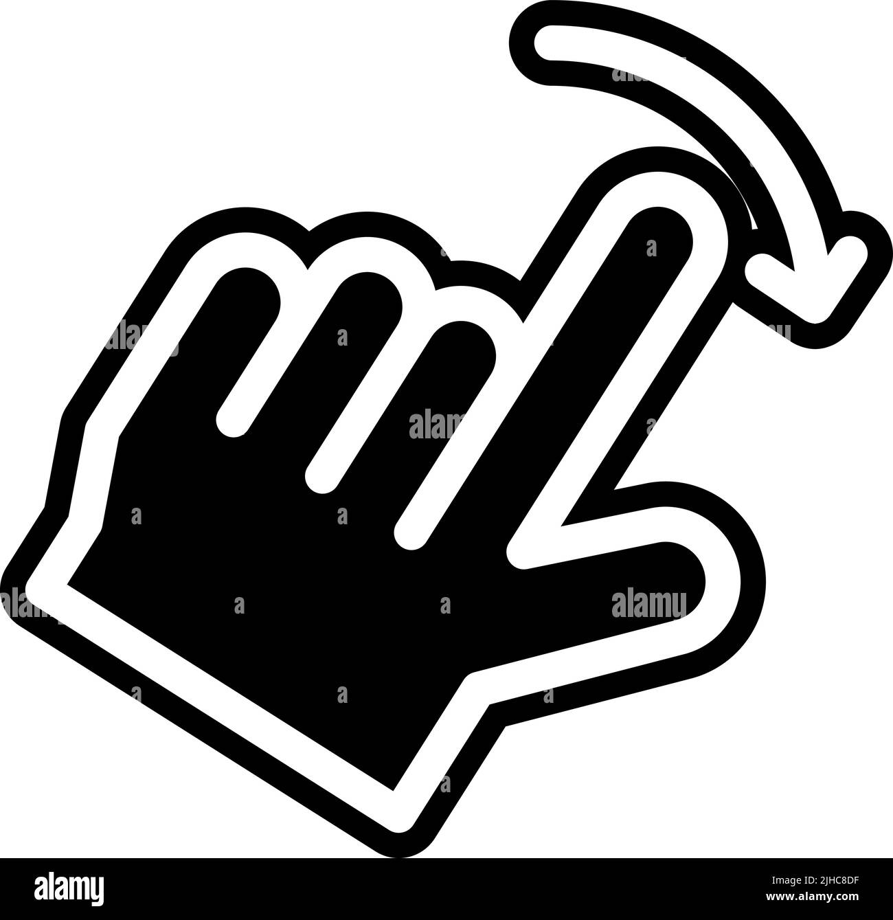 Hand gestures swipe up Cut Out Stock Images & Pictures - Alamy