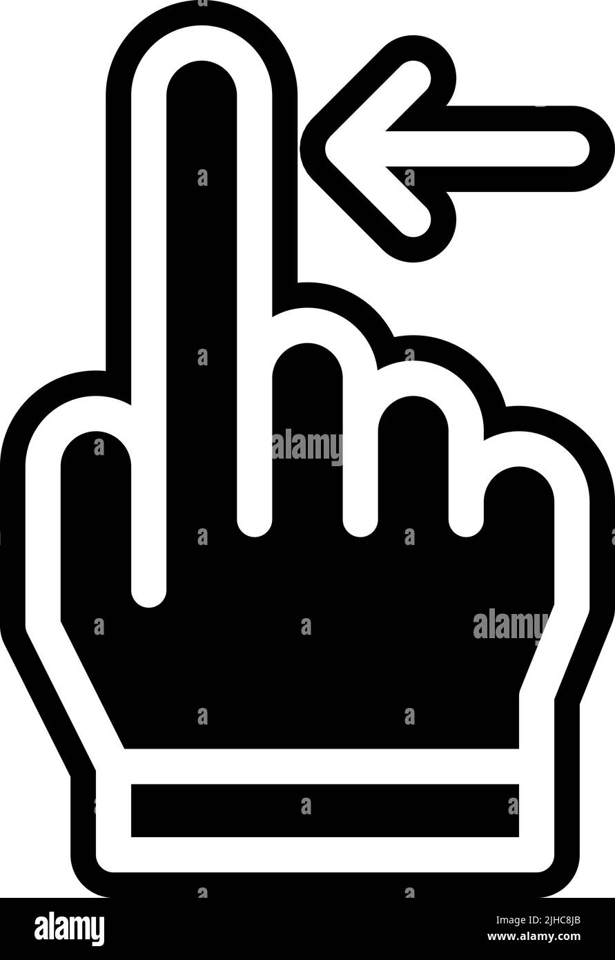 Hand gestures swipe left Stock Vector Image & Art - Alamy