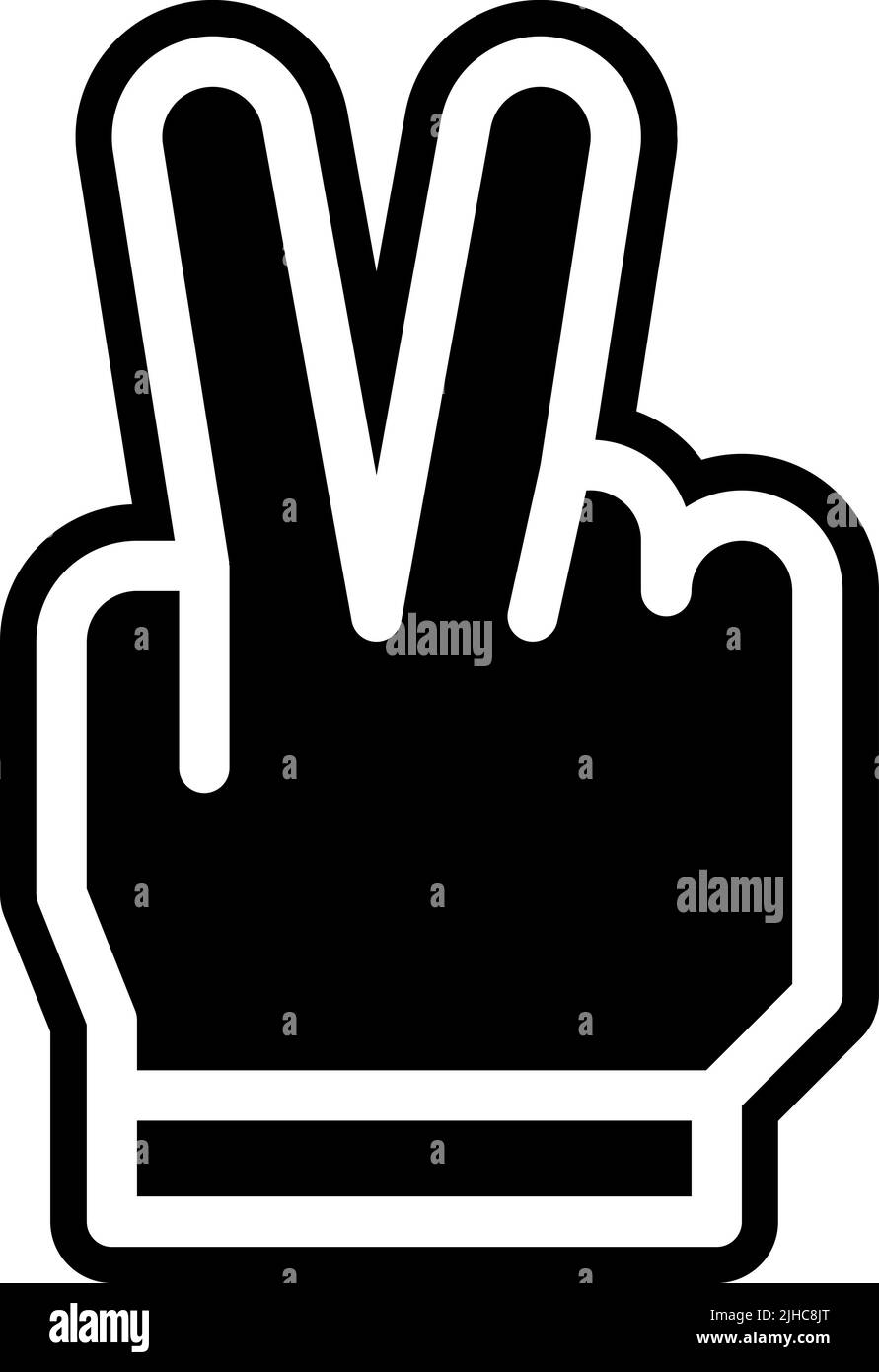 Hand gestures victory Stock Vector Image & Art - Alamy