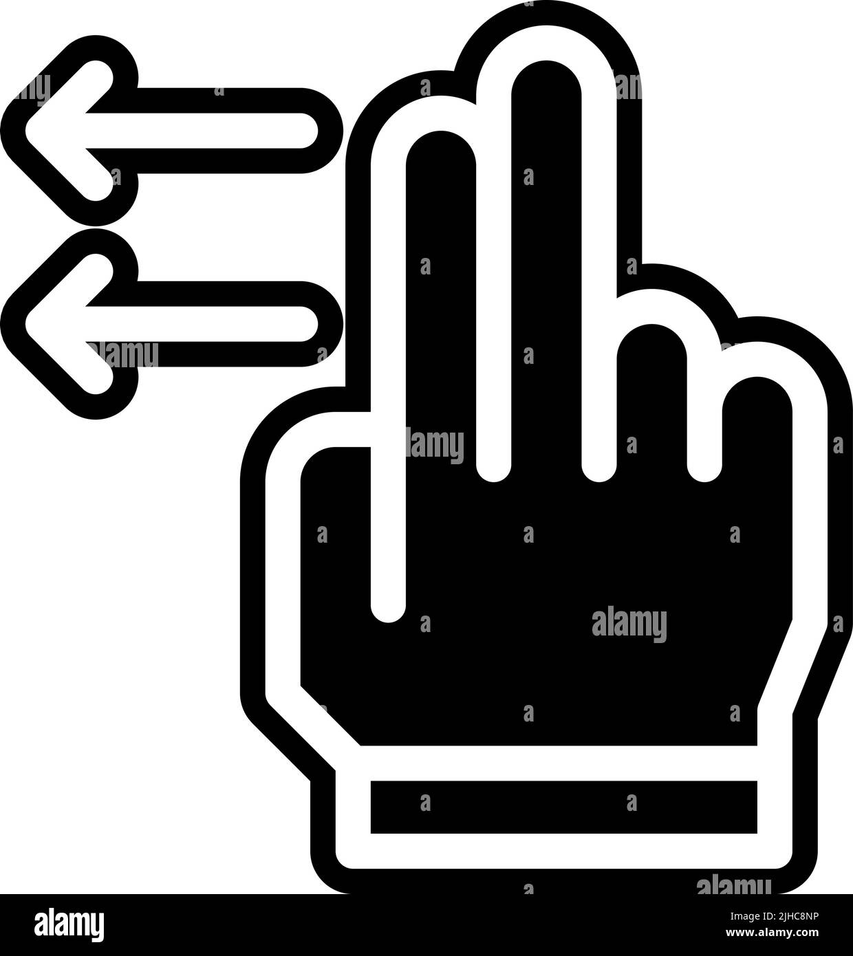 Hand gestures swipe left Stock Vector Image & Art - Alamy