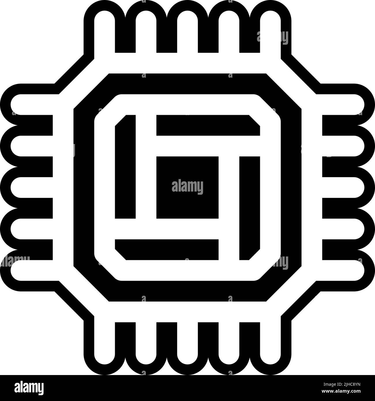 Network light circuit microchip Black and White Stock Photos & Images ...