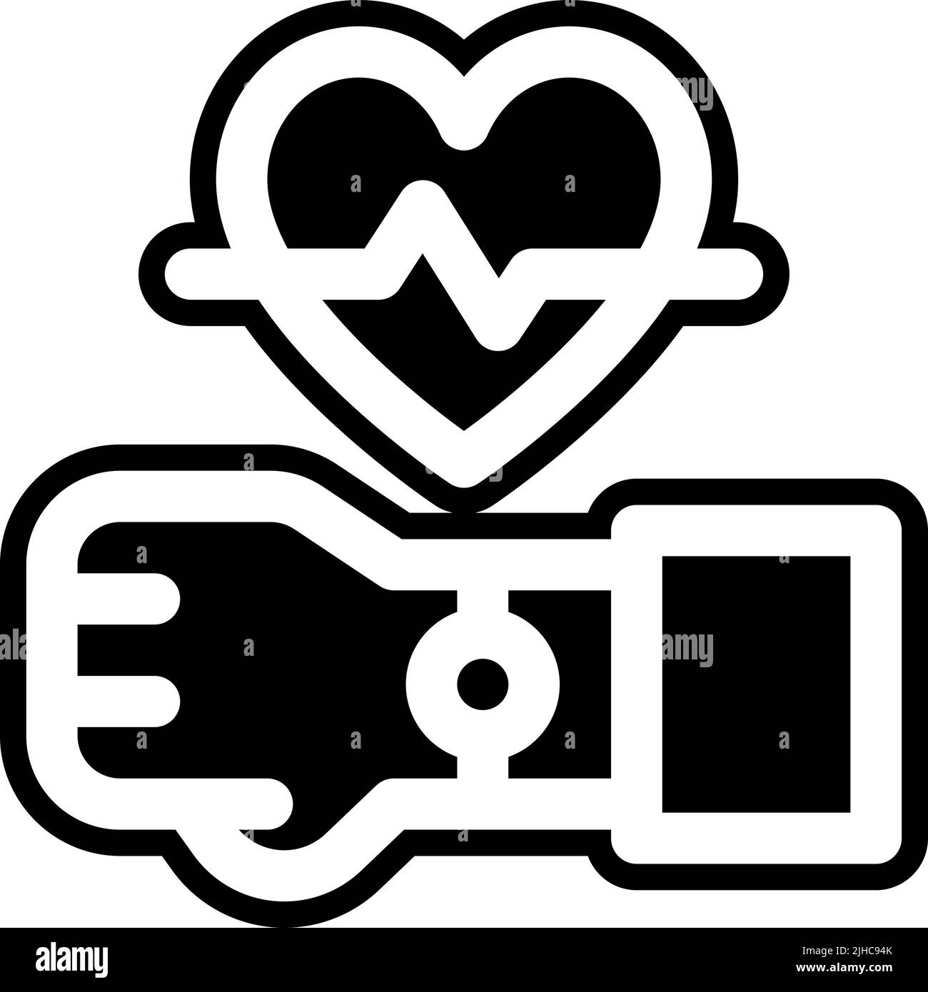 Future technology isolated sensor Black and White Stock Photos & Images ...