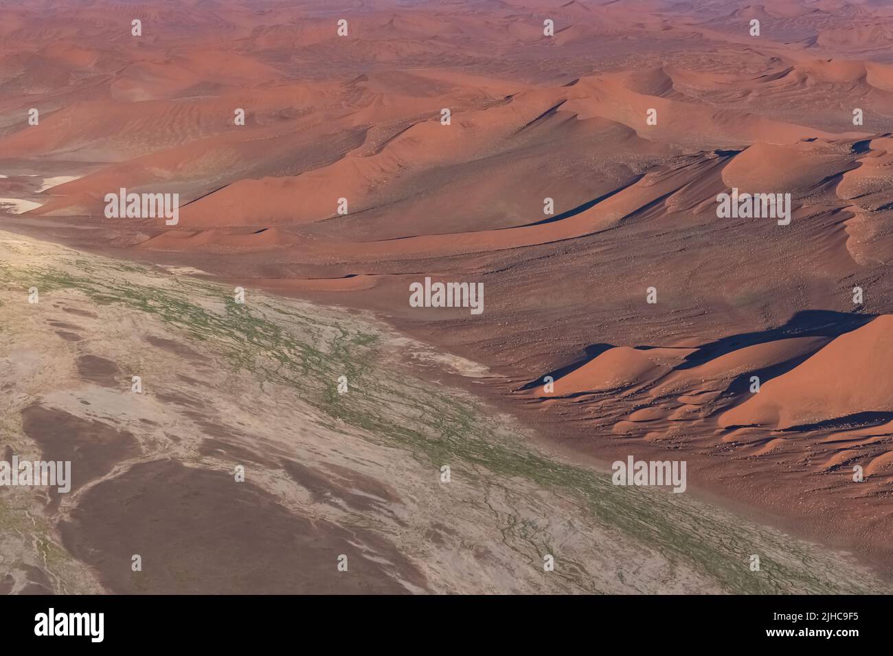 Namibia, aerial view of the Namib desert, wild landscape, panorama in rain season Stock Photo ...