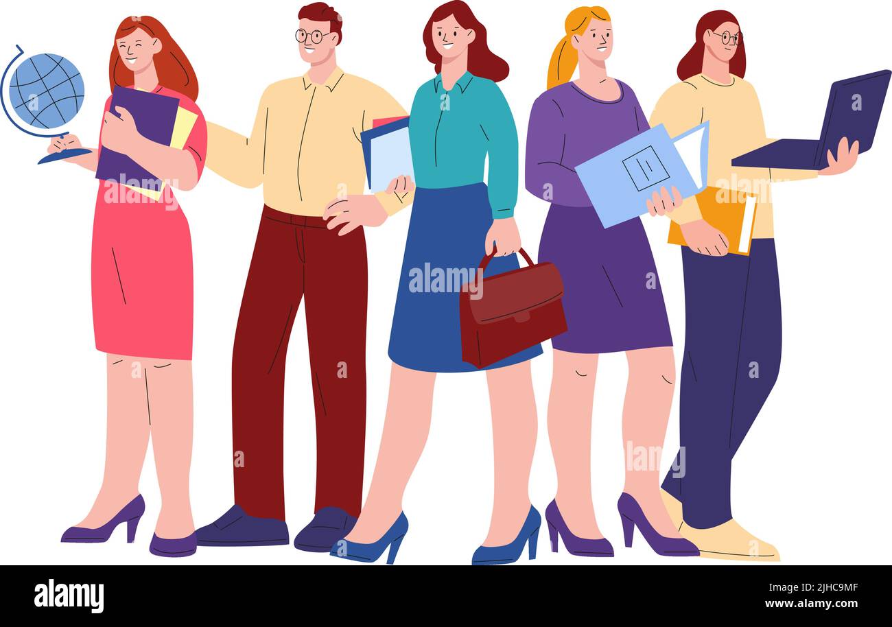 School uniform group work Stock Vector Images - Alamy