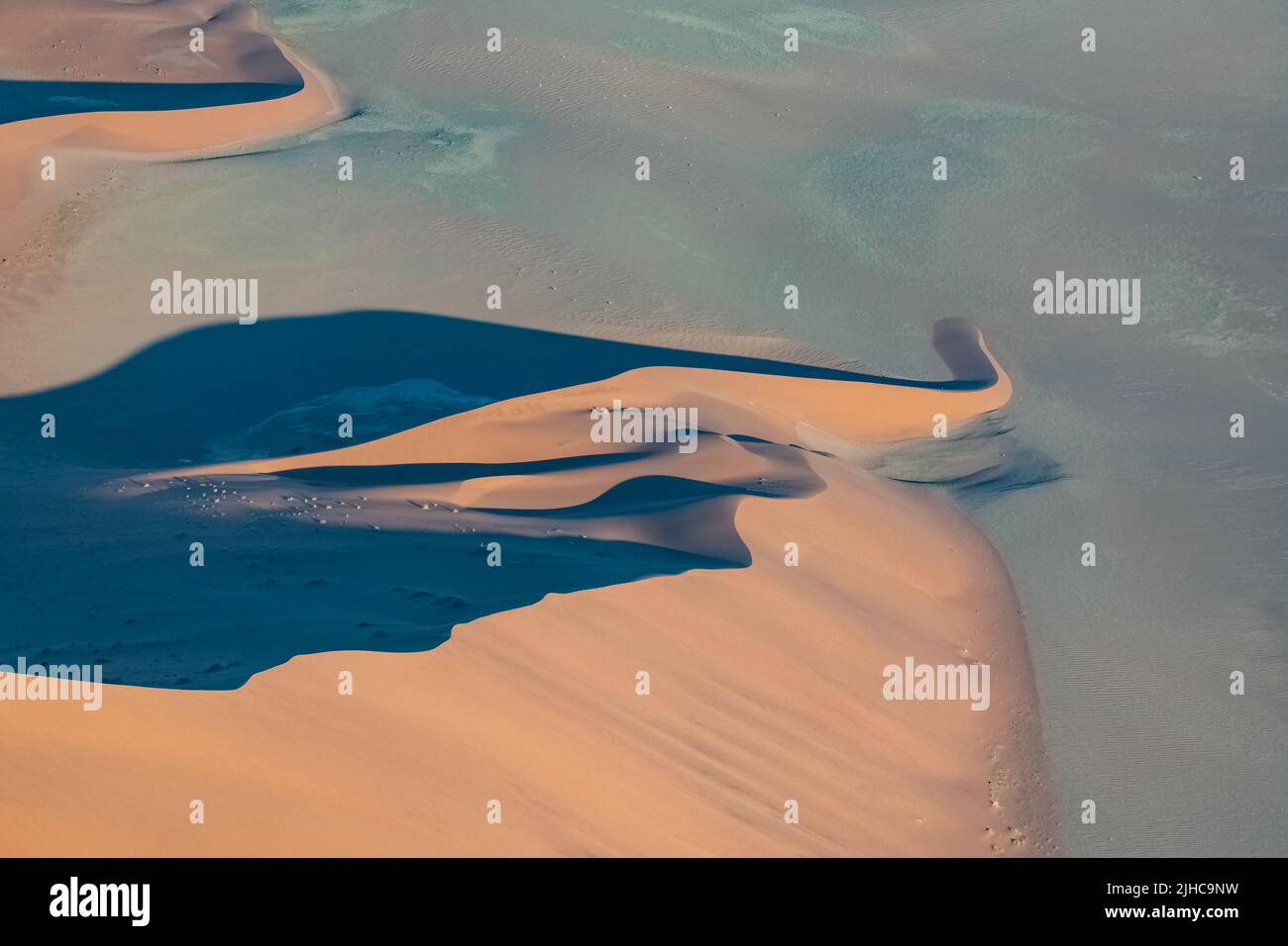 Namibia, aerial view of the Namib desert, wild landscape, panorama in rain season Stock Photo ...