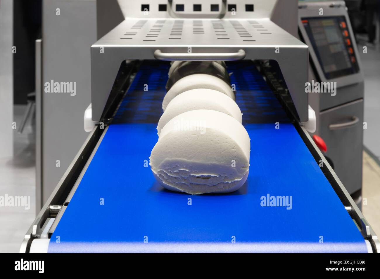 industrial production of bakery products on an assembly line ...