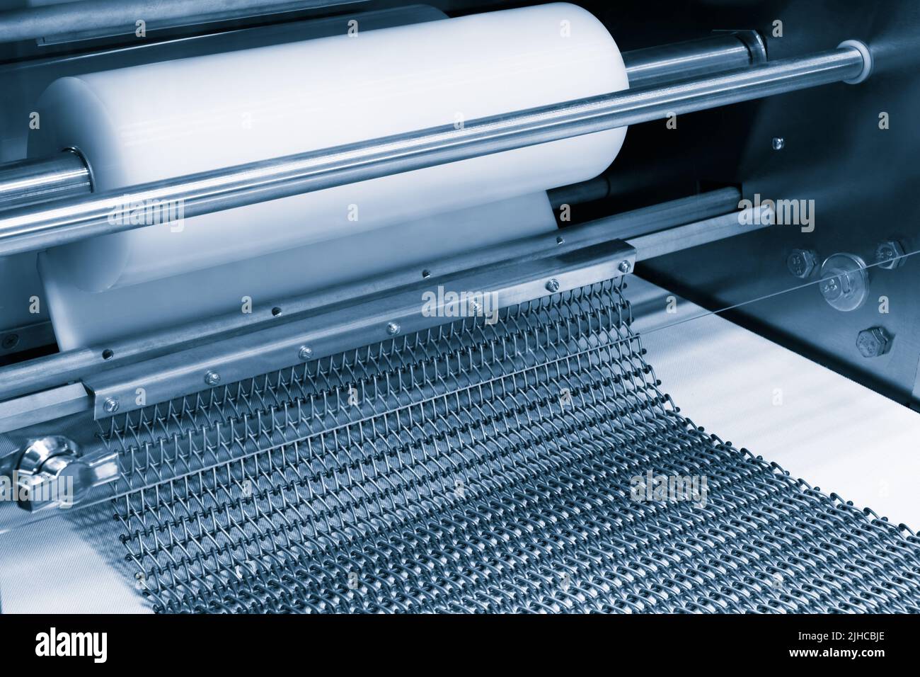 industrial production of bakery products on an assembly line ...
