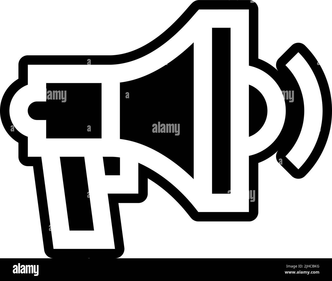 Colorful white megaphone bullhorn Stock Vector Images - Alamy