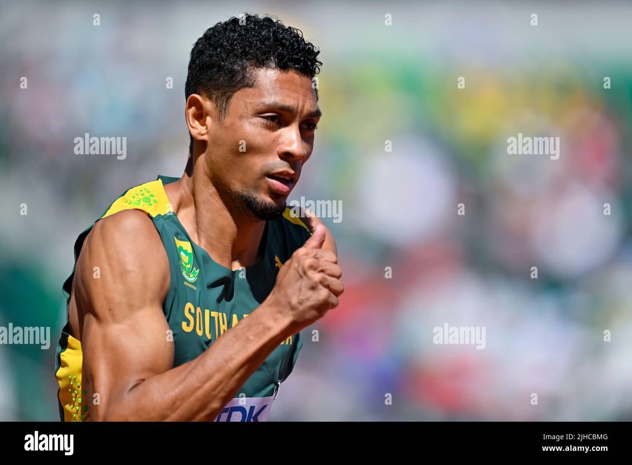 EUGENE, UNITED STATES - JULY 17: Wayde van Niekerk of South Africa ...