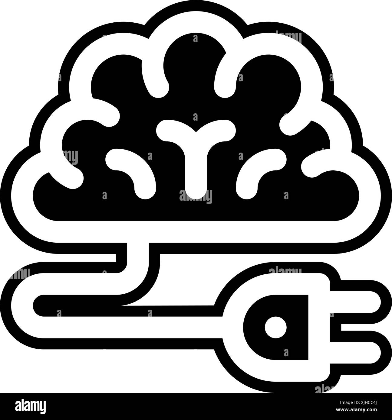 Key brain icon vector Black and White Stock Photos & Images - Alamy