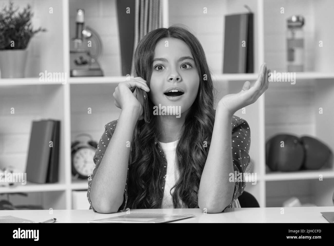 Amazed child in school Black and White Stock Photos & Images - Alamy