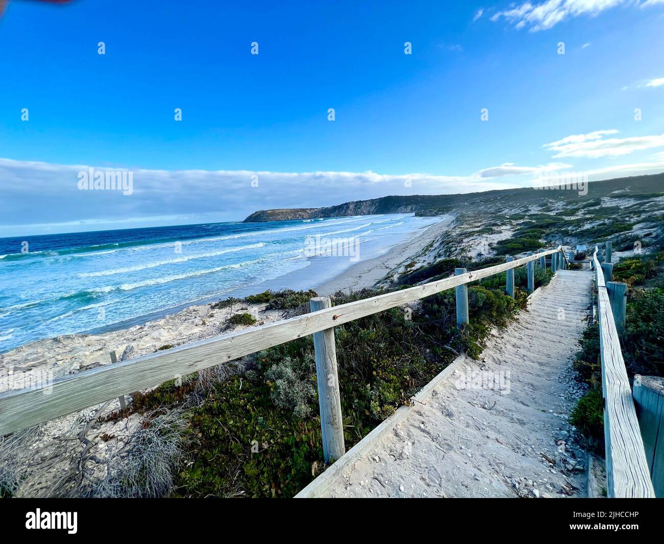 A beautiful shot of the beach with waves in Yorke Peninsula, South ...