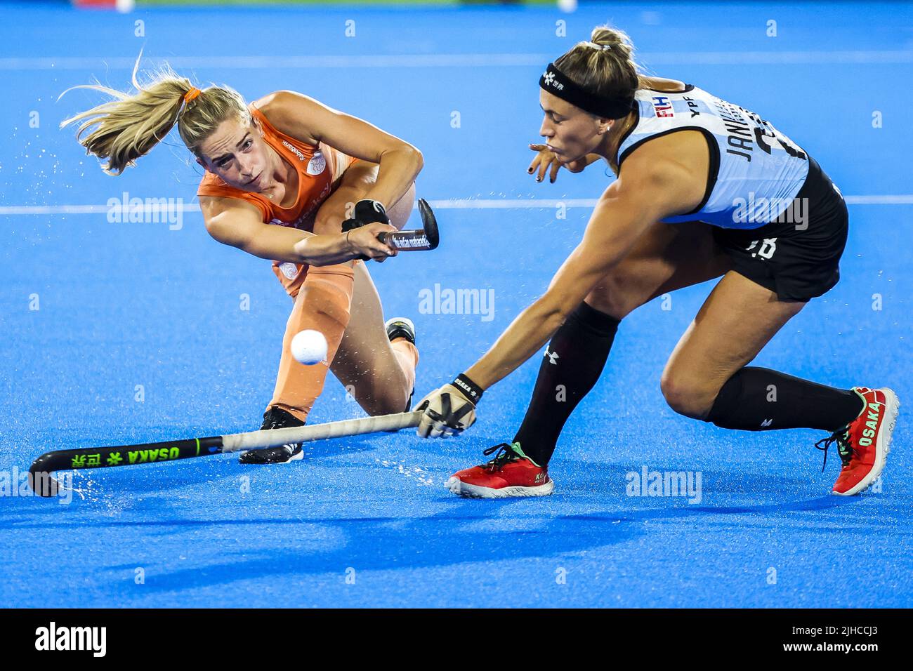 TERRASSA - Freeke Moes (NED), Julieta Jankunas (ARG) (lr) during the ...