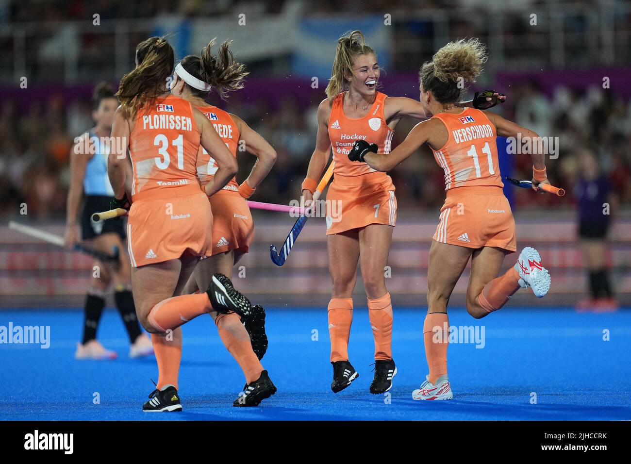 Van De Waard and Maria Verschoor of Netherlands celebrating the opening ...