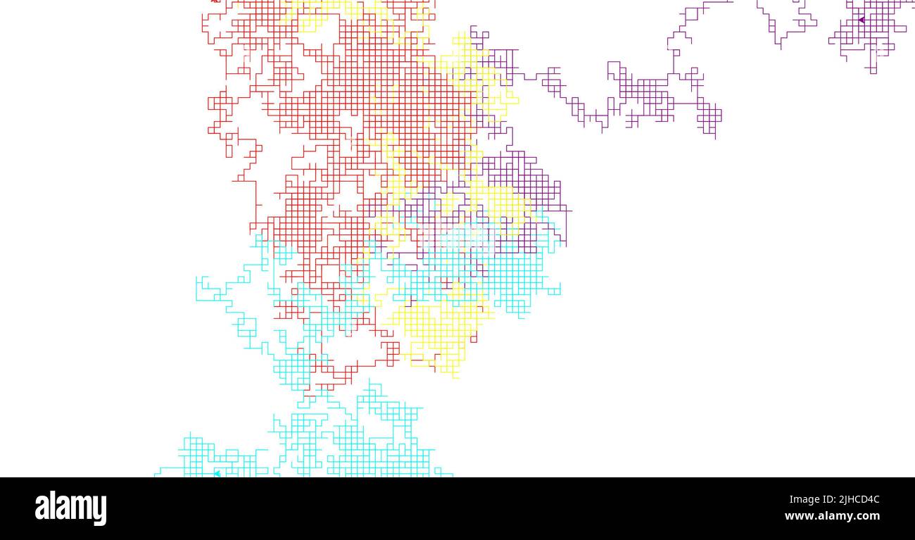 A colorful Dragon Curve created by Graphically Intelligent Image ...