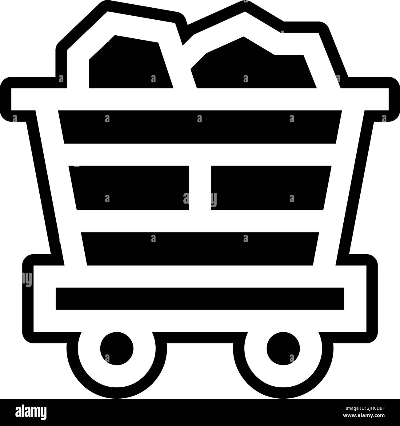 Coal mining factory icon Black and White Stock Photos & Images - Alamy