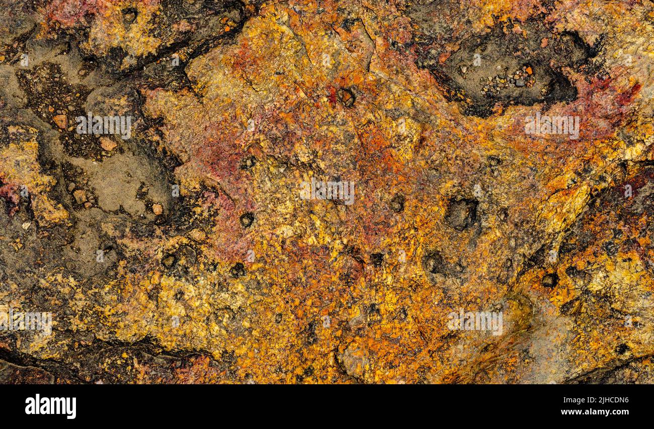 The texture ancient red yellow granite stone surface stone texture use ...
