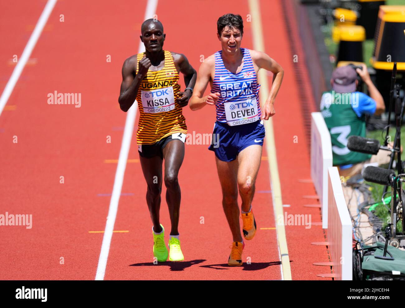 Great Britain's Patrick Dever (right) and Uganda's Stephen Kissa in ...