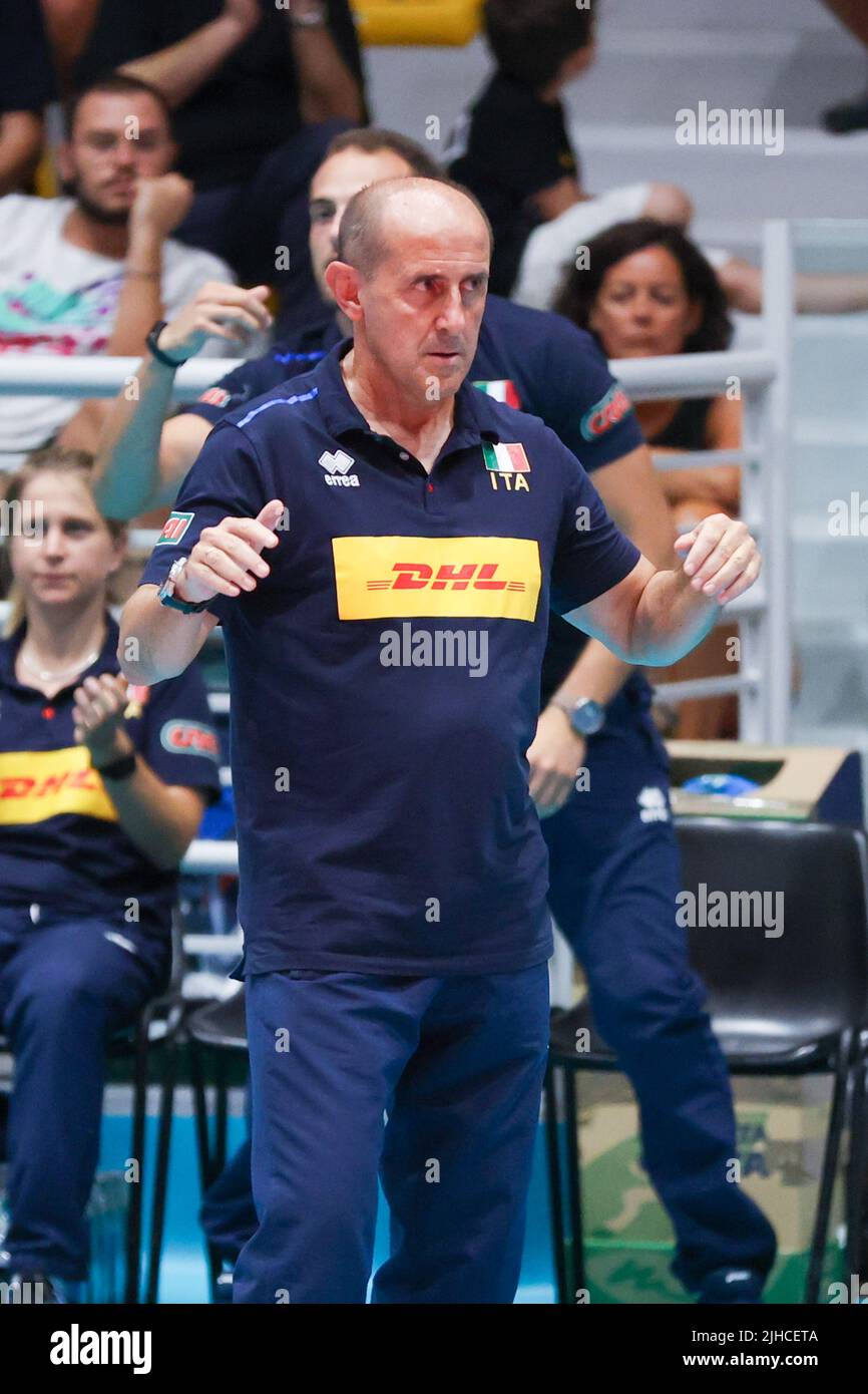 Pala Tatarella, Cerignola, Italy, July 17, 2022, HEAD COACH ITALY LUCA ...