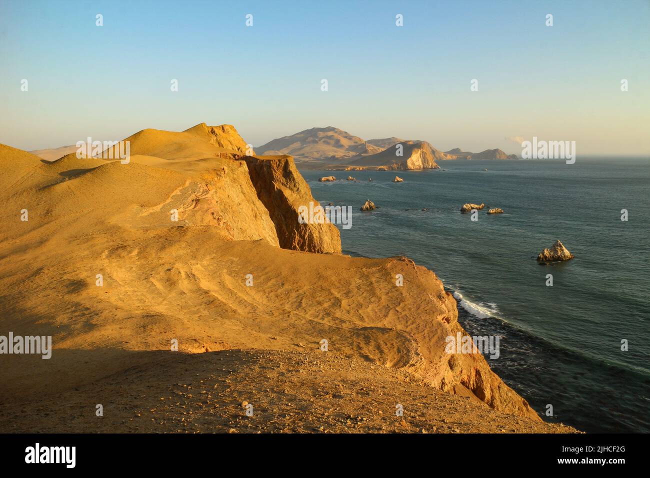 Evening landscapes of Paracas National Reserve Park, Peru Stock Photo ...