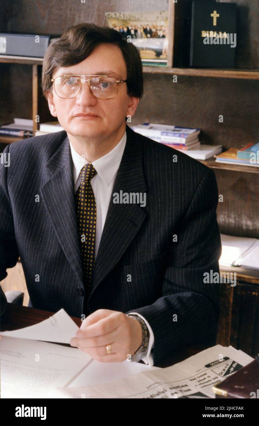 Romanian prime-minister Victor Ciorbea, approx. 2000 Stock Photo - Alamy