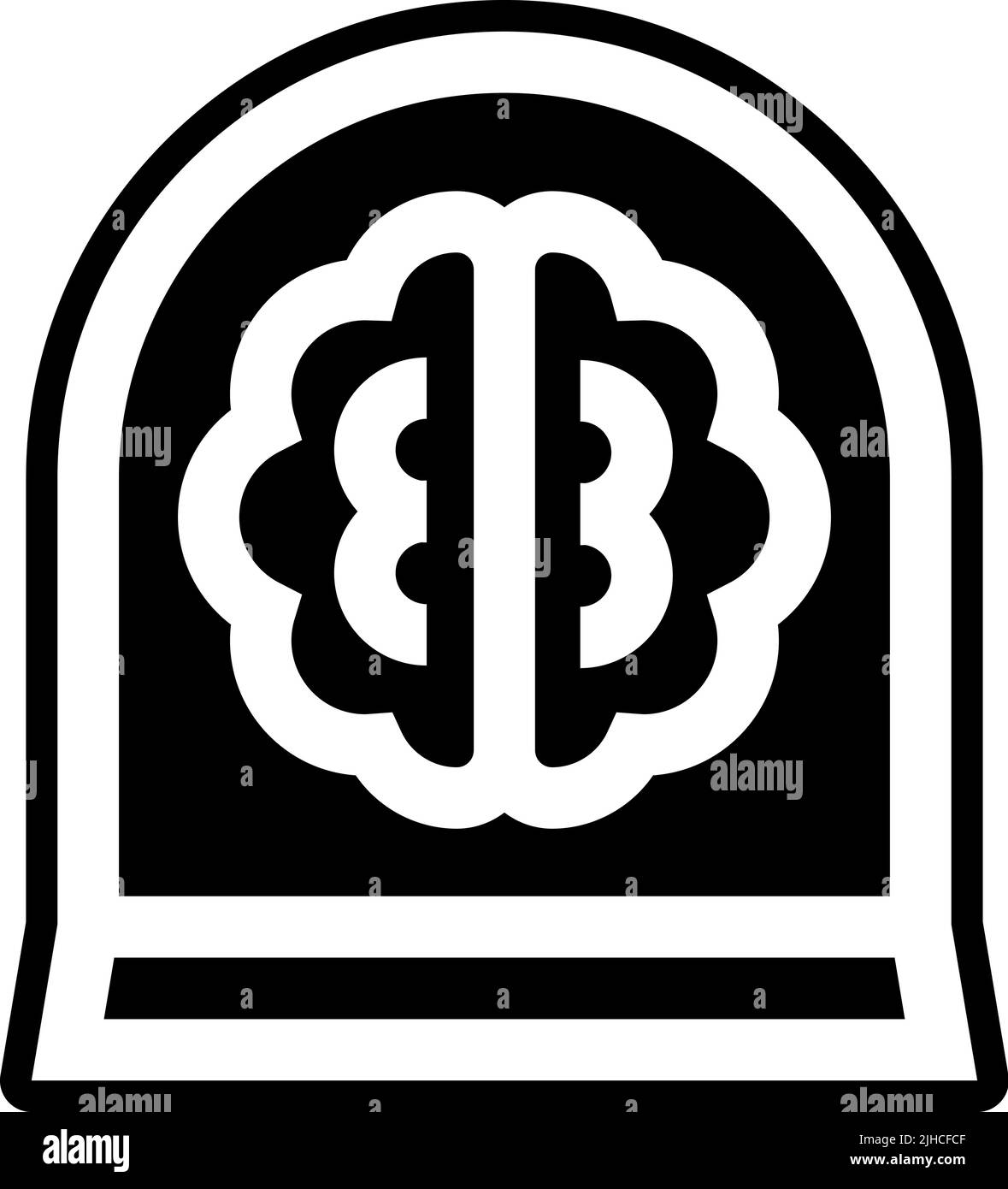 Cartoon head brain symbol Black and White Stock Photos & Images - Alamy