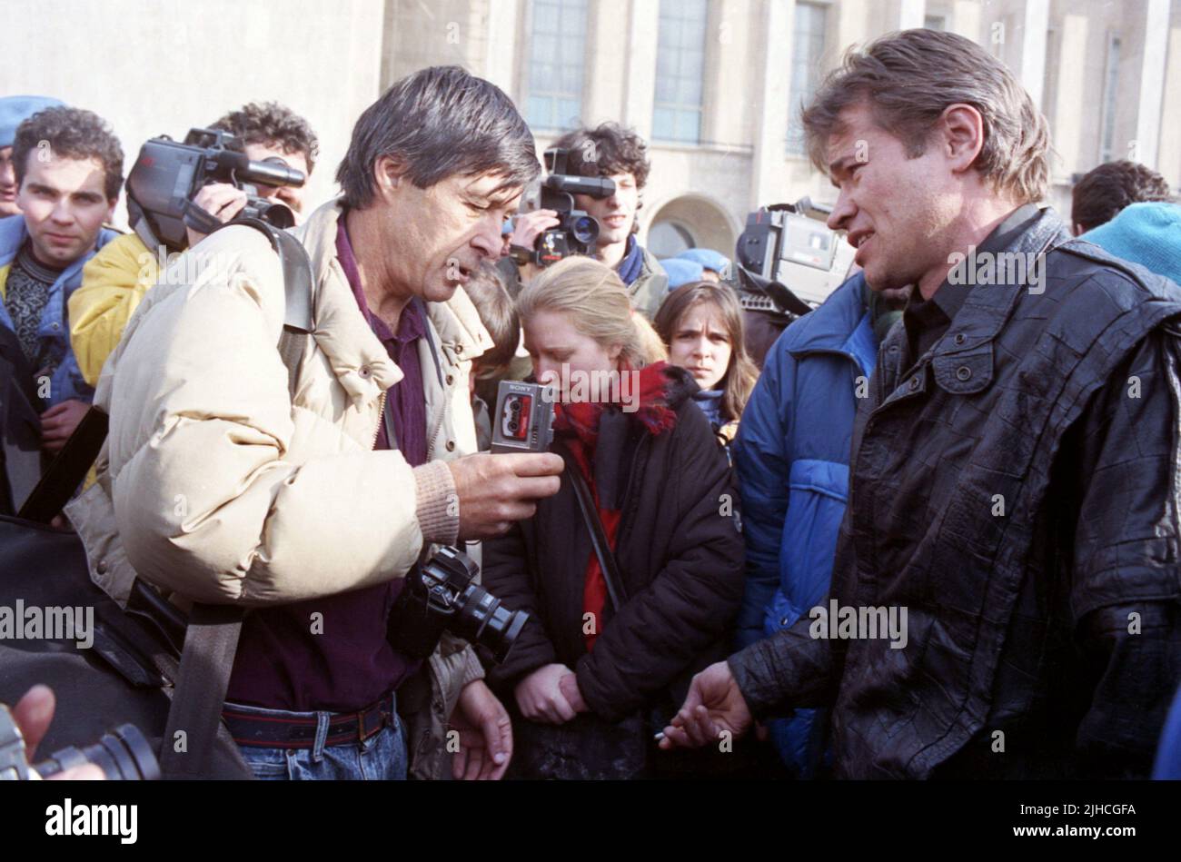 Romanian politician Dan Iosif (right), 1990 Stock Photo - Alamy