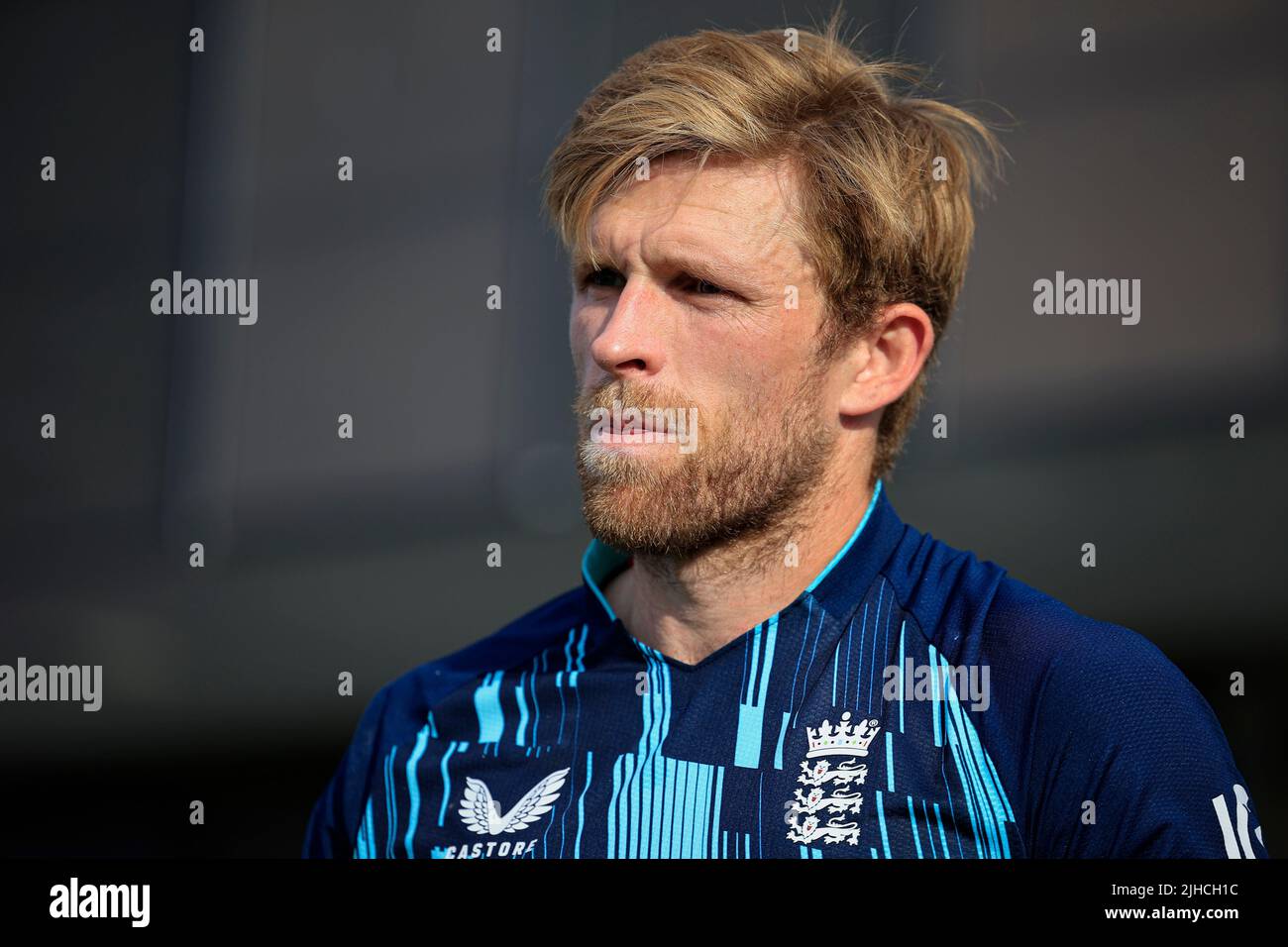 Manchester, UK. 17th July, 2022. David Willey of England in Manchester ...