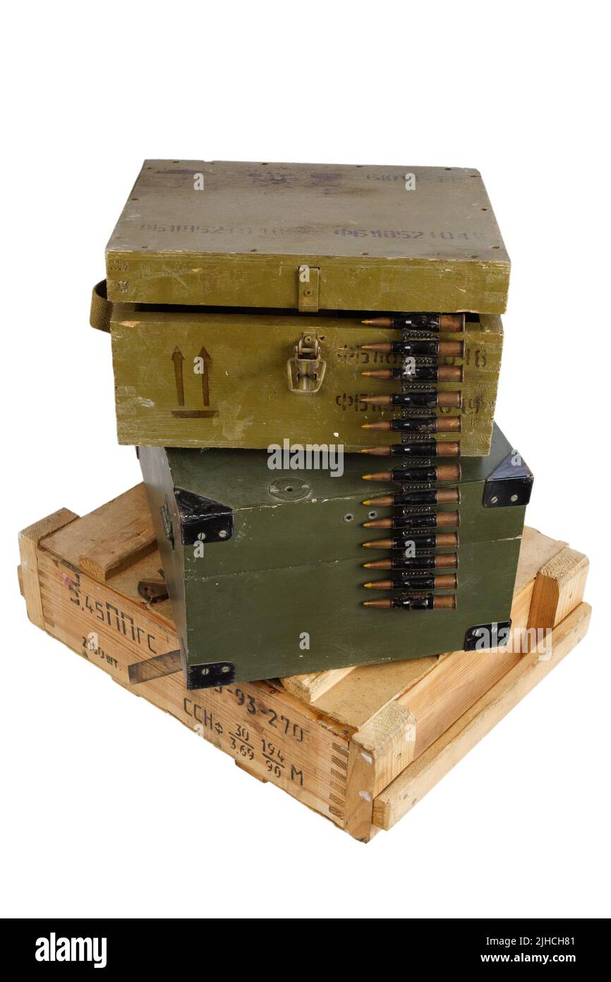army crate of ammunition with ammunition Stock Photo - Alamy