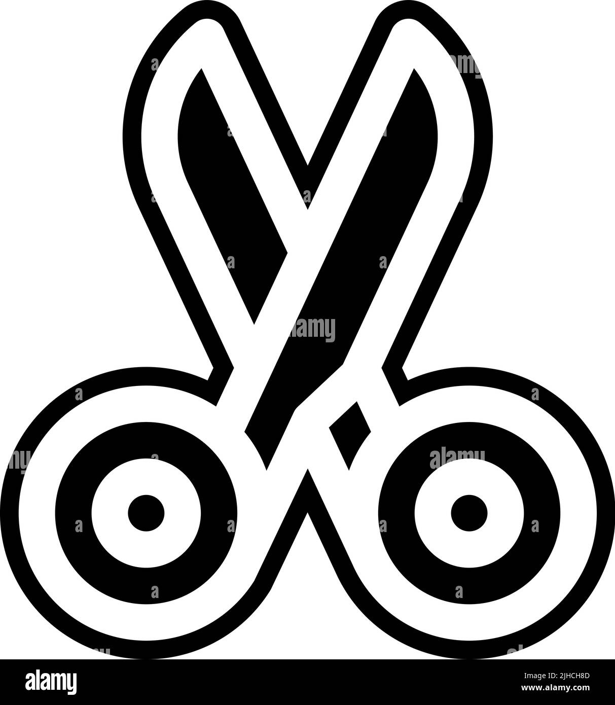 Cartoon scissors Black and White Stock Photos & Images - Alamy