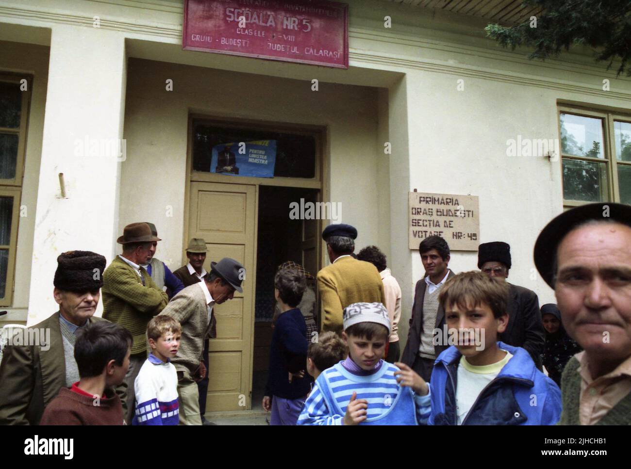 Ilfov County, Romania, May 20, 1990. The first democratic elections ...
