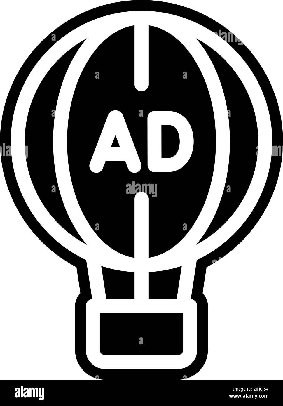 Illustration hot air balloon Black and White Stock Photos & Images - Alamy