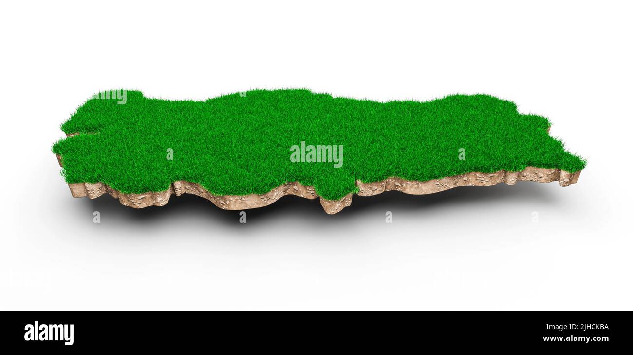A 3D rendering of the Turkey map with soil and land geology Stock Photo ...
