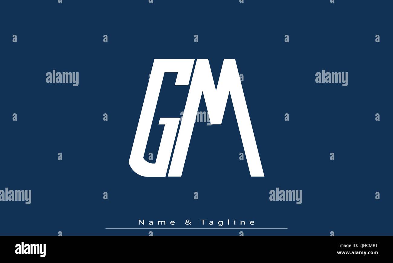 Alphabet letters Initials Monogram logo GM , MG Stock Vector Image ...