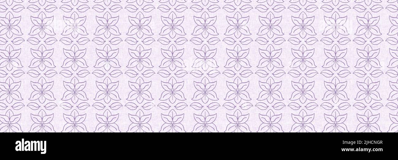 Gender neutral floral flower seamless raster border. Simple whimsical 2 ...