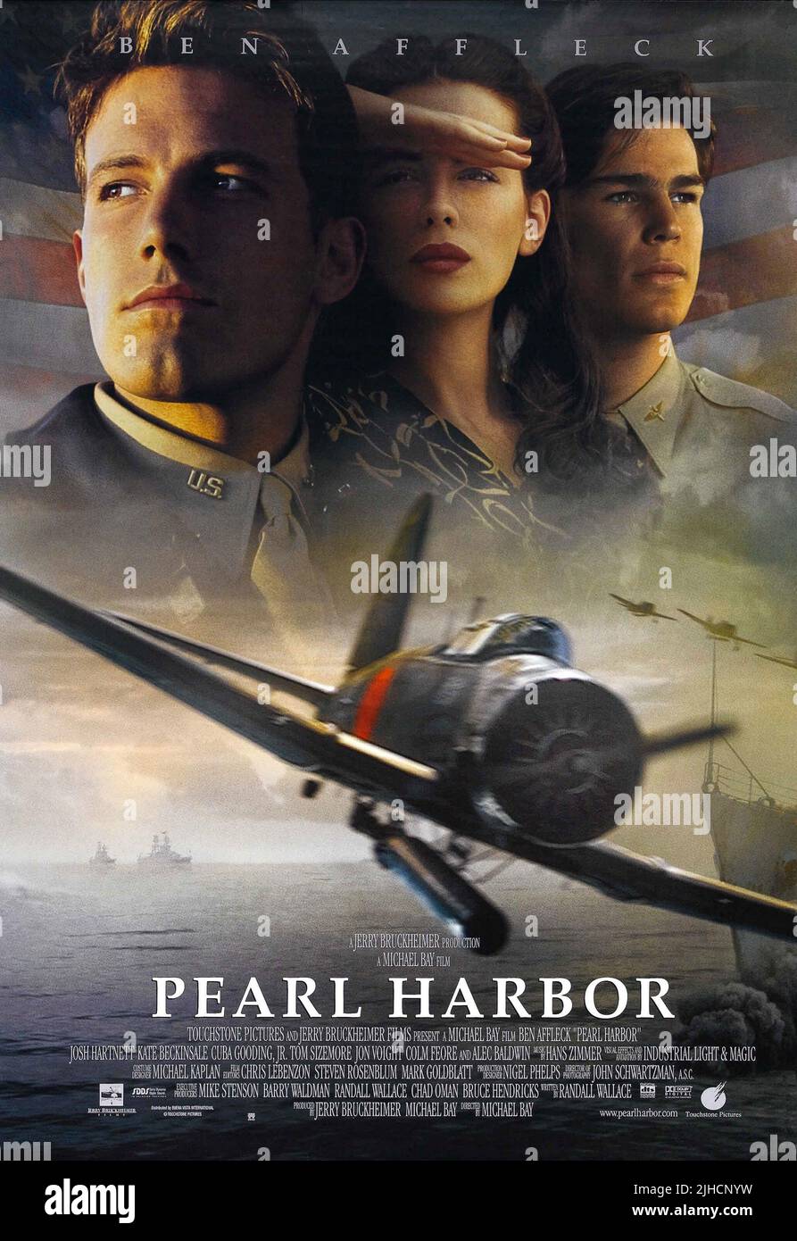 BEN AFFLECK, KATE BECKINSALE, JOSH HARTNETT POSTER, PEARL HARBOR, 2001 Stock Photo - Alamy