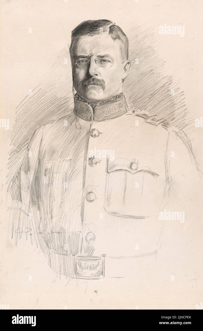 Theodore roosevelt portrait painting hi-res stock photography and ...