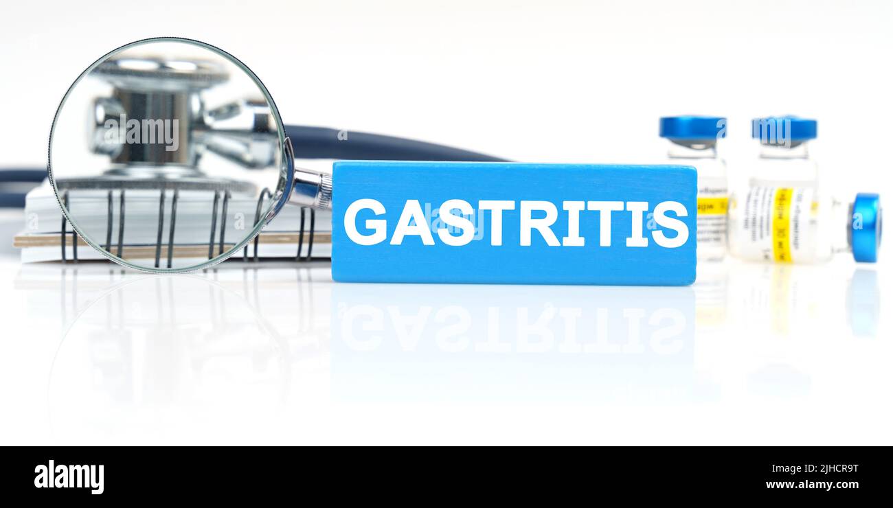 Medicine and health concept. On the table is a stethoscope, notepad ...