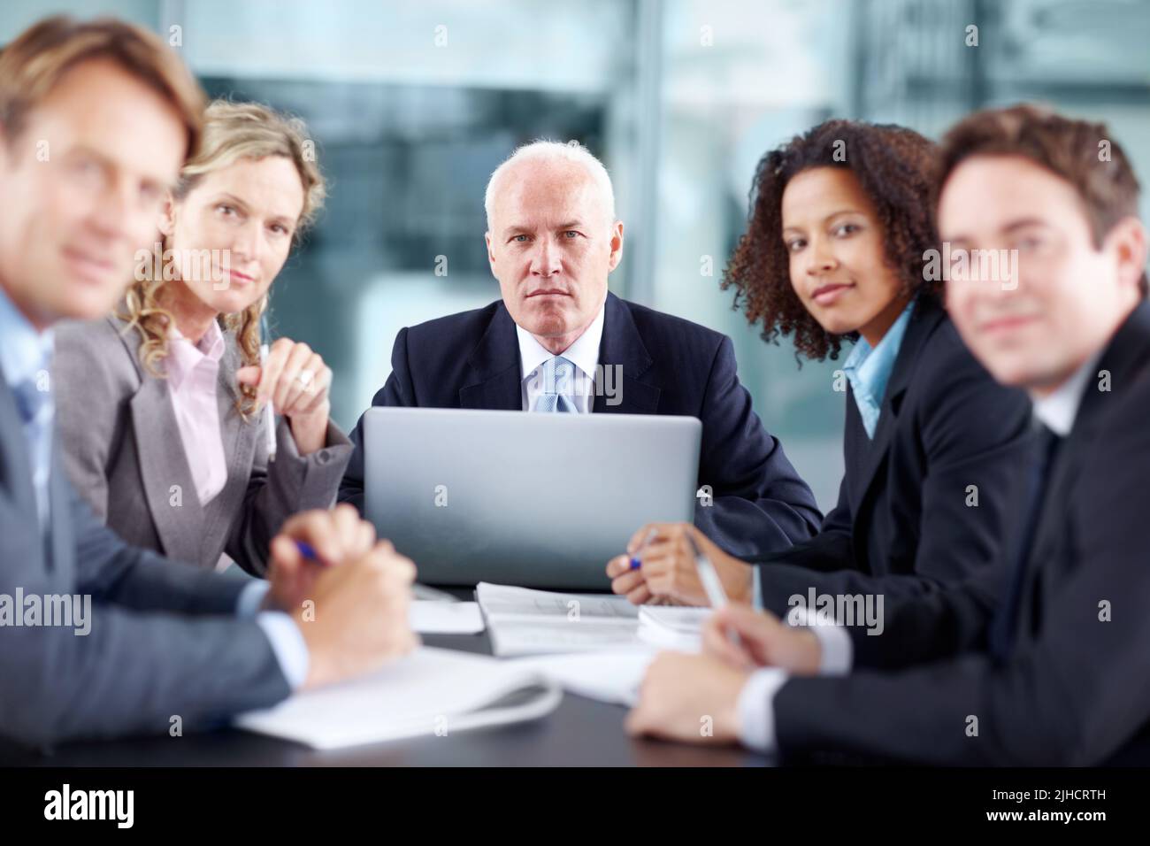 Only the determined succeed in business. Business executives sitting at ...