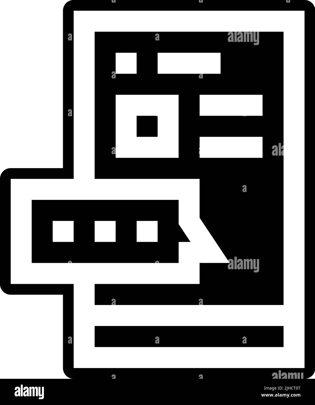 Live chat icon internet button Black and White Stock Photos & Images ...