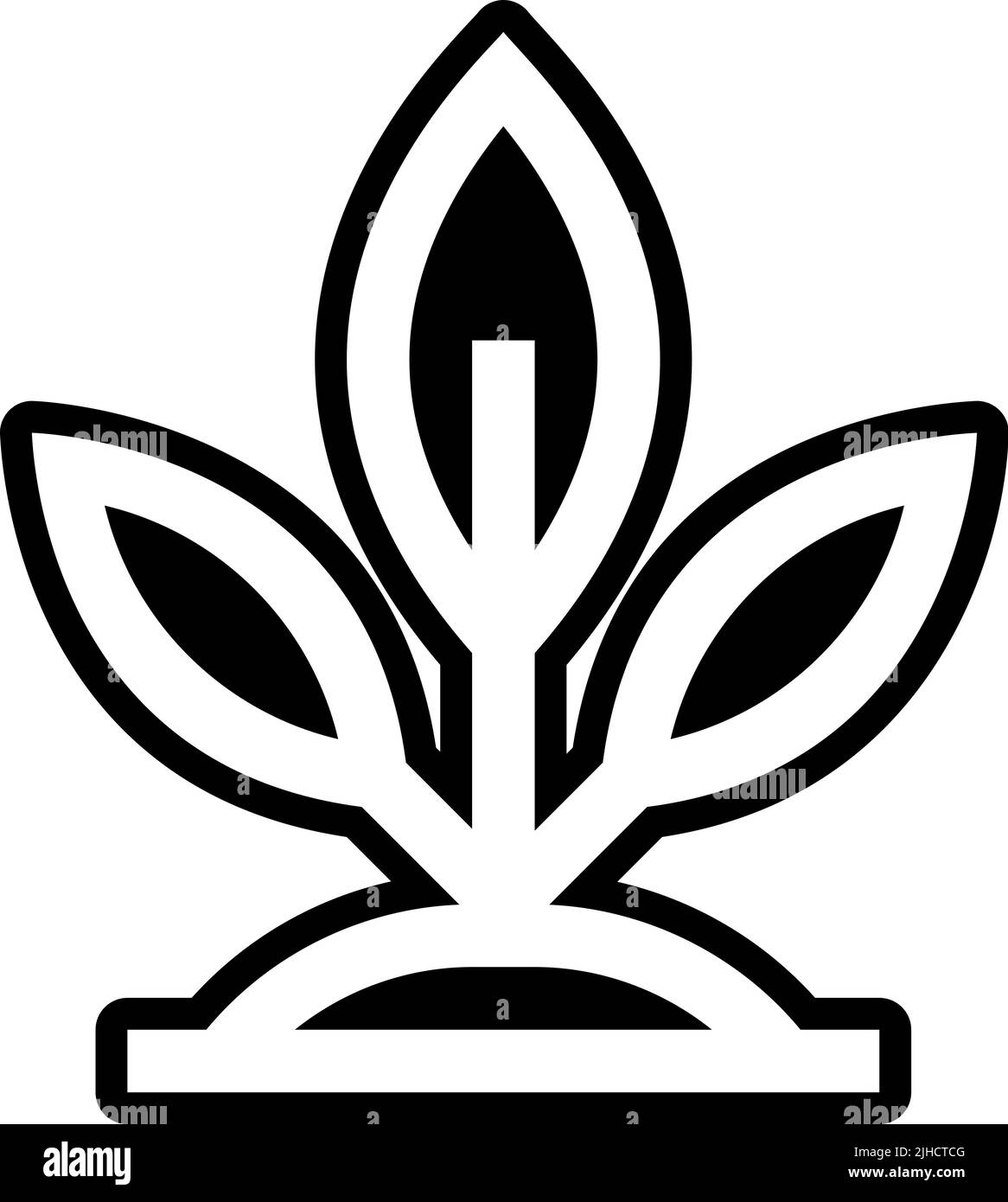 Green tea leaves set Black and White Stock Photos & Images - Alamy