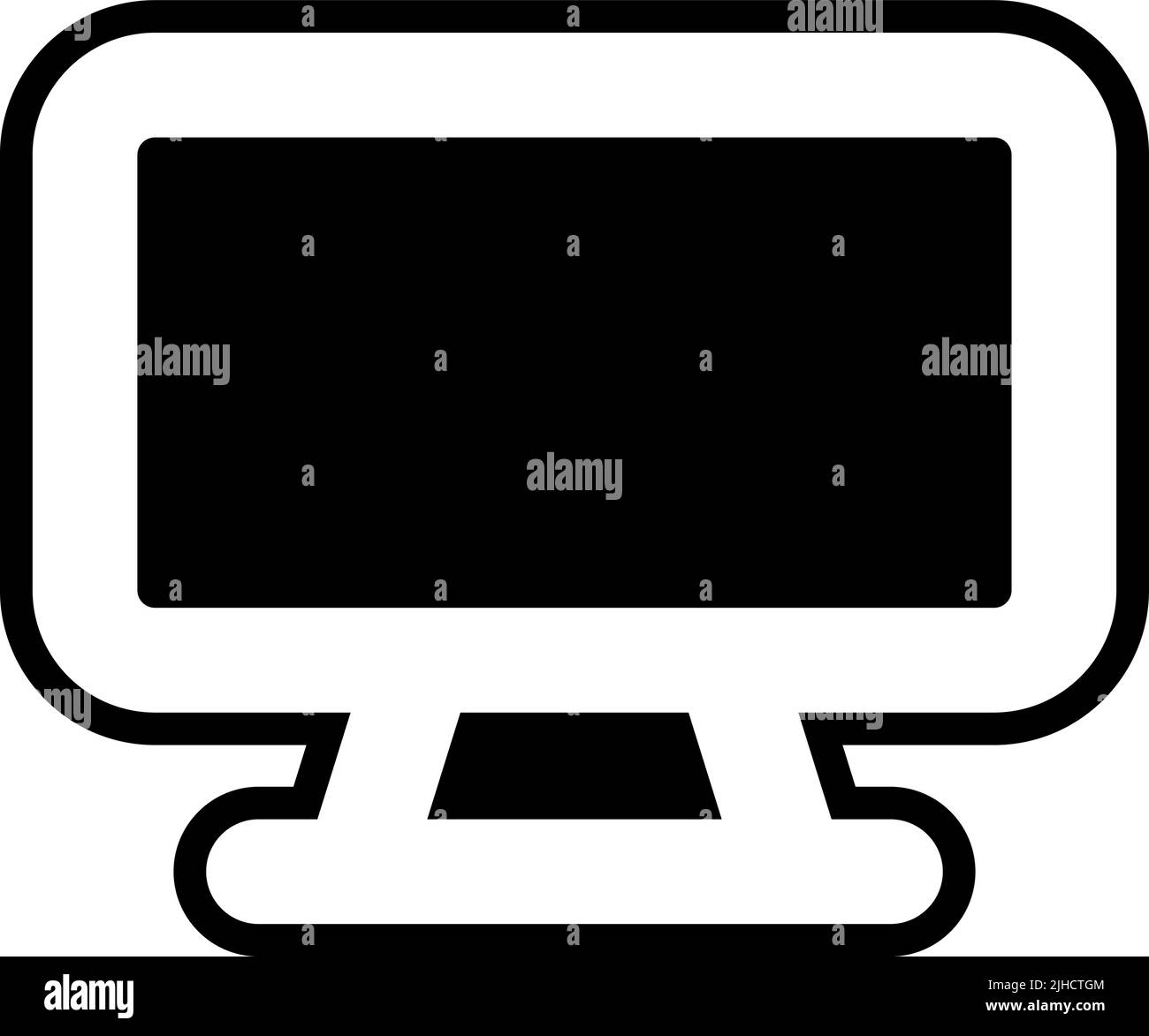 Monitor illustration Black and White Stock Photos & Images - Alamy