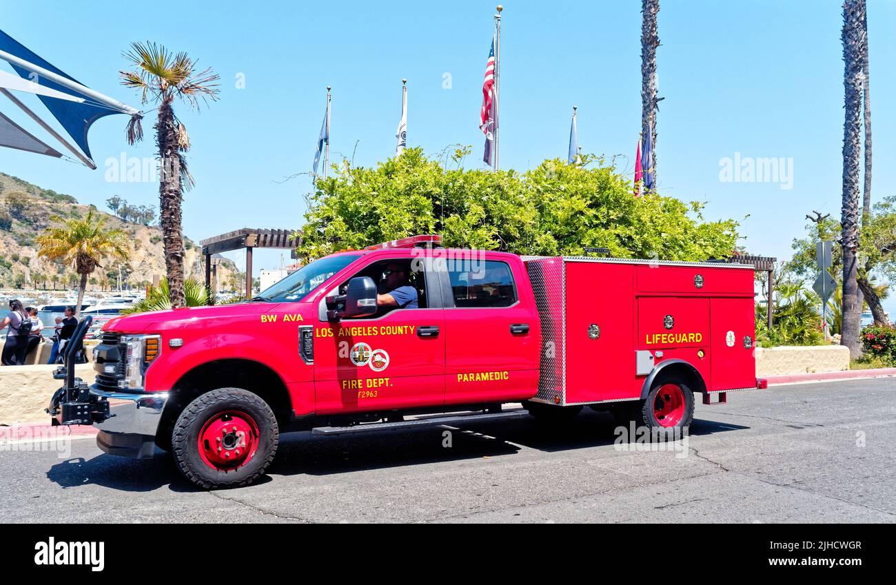 LA Paramedic in Avalon Stock Photo - Alamy