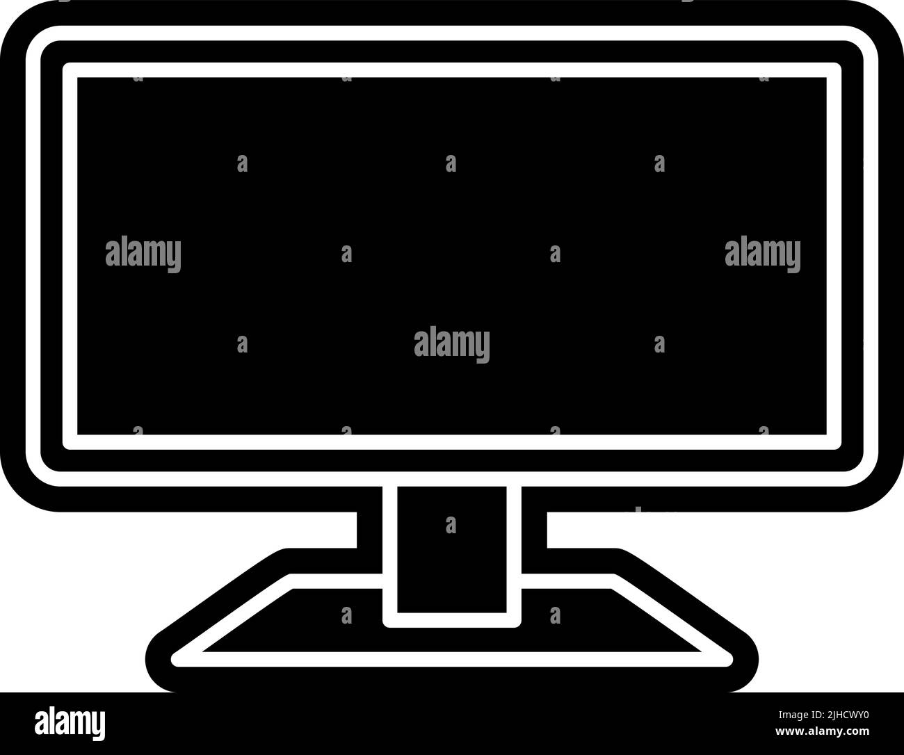 Realistic devices mockup set of monitor Black and White Stock Photos ...