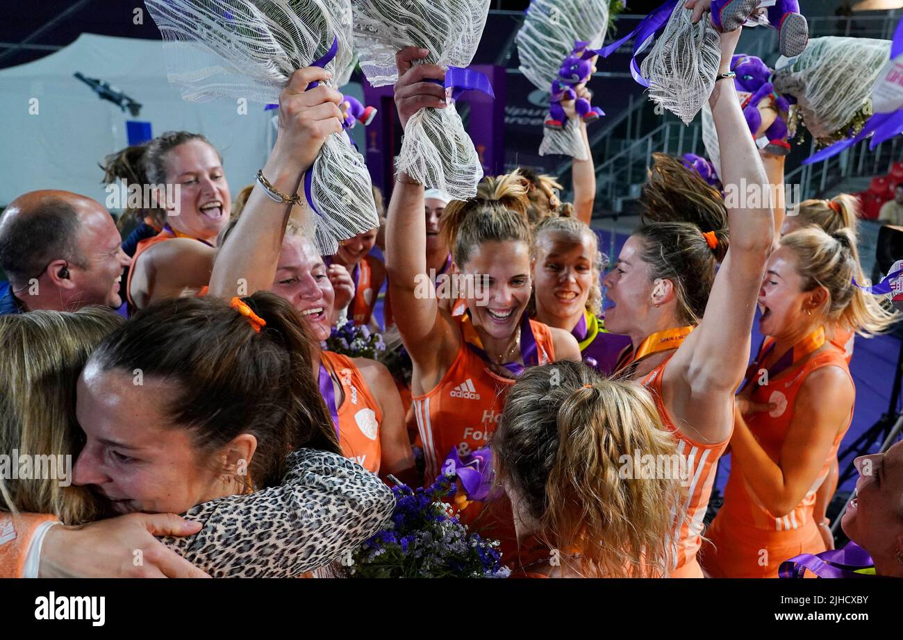 Netherland players celebrating during the FIH Women’s World Cup Final ...