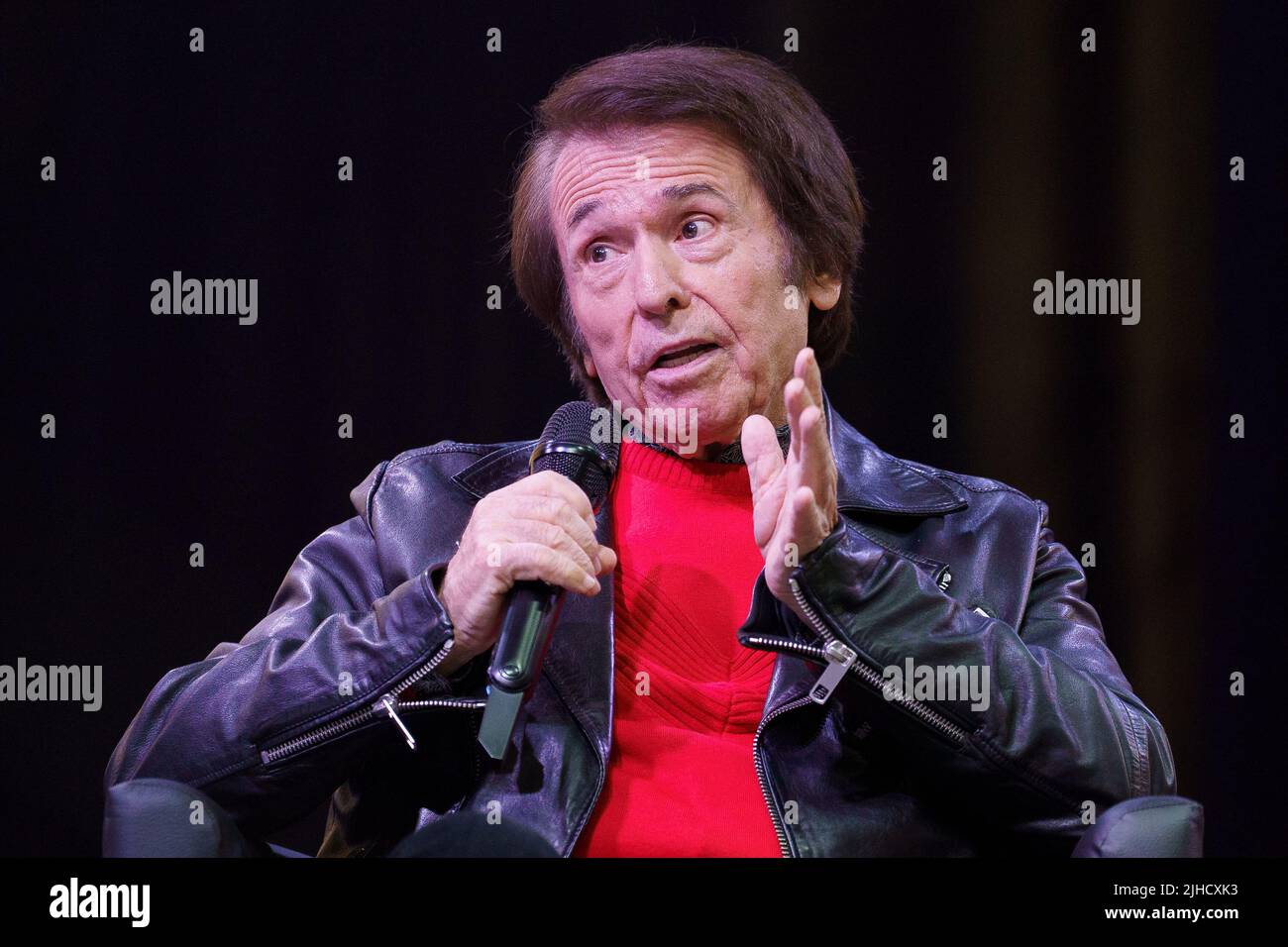 Spanish, singer, Raphael, a meeting with fans at Cultural center ...