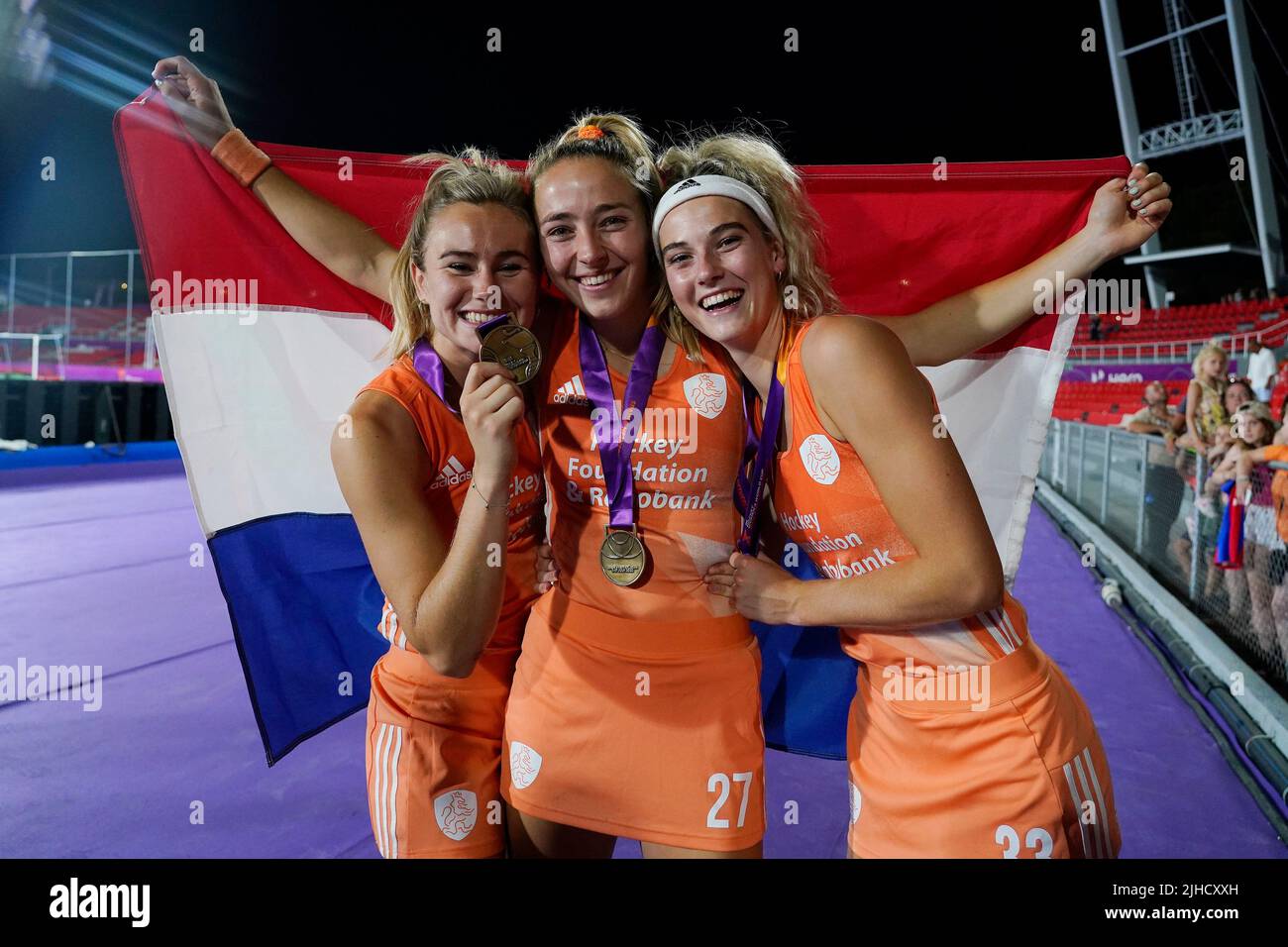 Netherlands players celebrating during the FIH Women’s World Cup Final ...