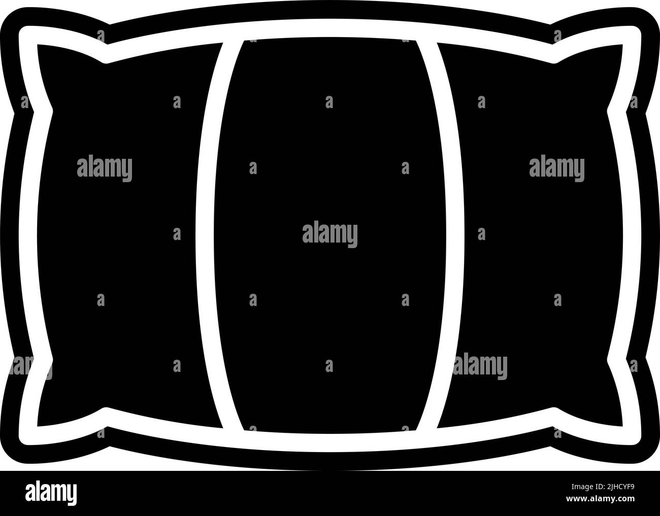 Bed blue blanket pillows Stock Vector Images - Alamy