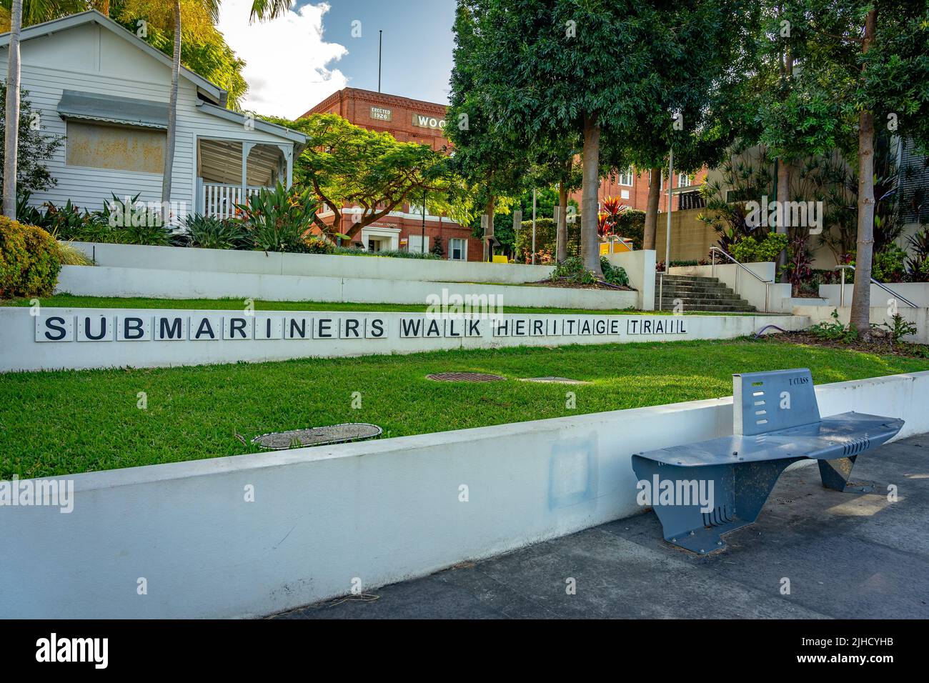 Brisbane, Australia - Submariners’ Walk Heritage Trail park in ...