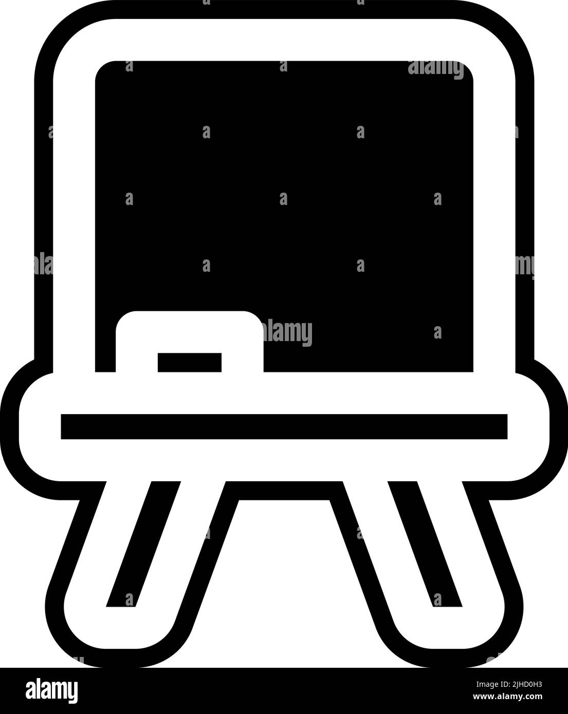 Chalkboard Icon Black And White